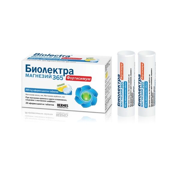 Biolectra Magnesium Forties in muscle cramps 365 mg 20 effervescent ...