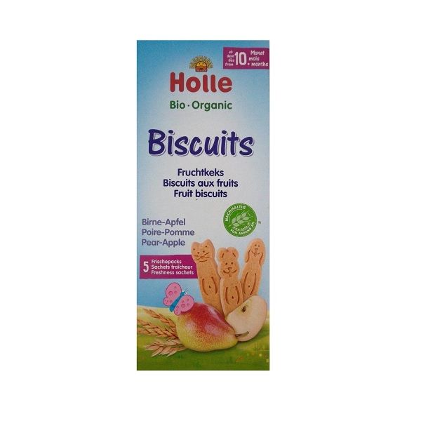 Holle Bio Biscuits Krusha and Apple of 10 Monthly Age X 125g - MegaRemedy