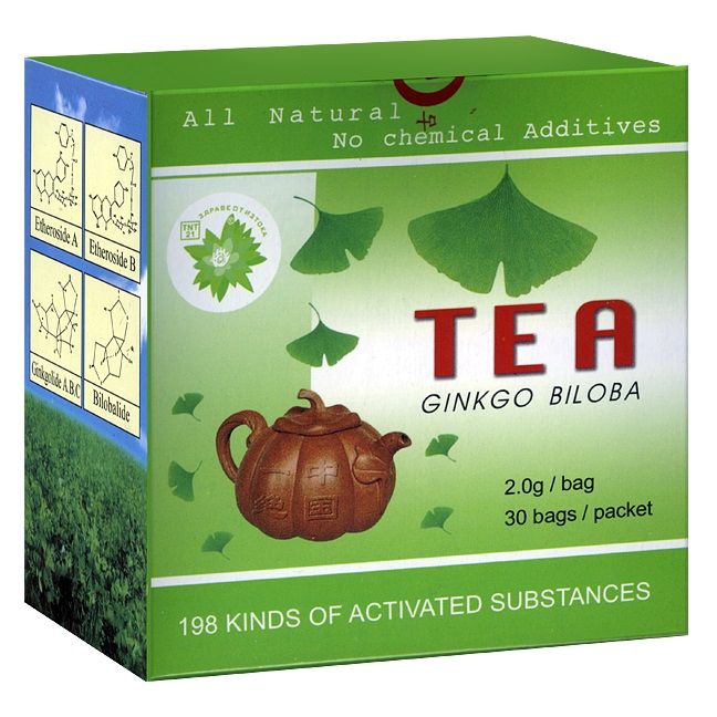 TNT tea with ginkgo biloba for good memory and concentration 30 sachets ...