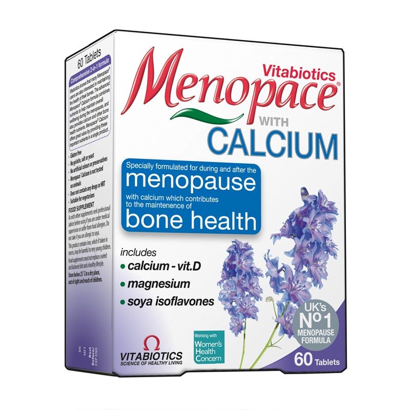 VITABIOTICS Menopace calcium to help menopause, hormonal balance and ...