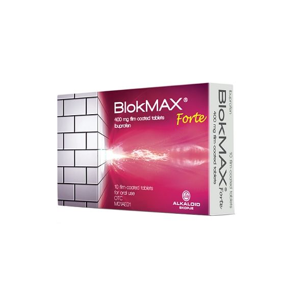 BlokMax forte with ibuprofen in pain, fatigue and temperature 400mg 10 ...